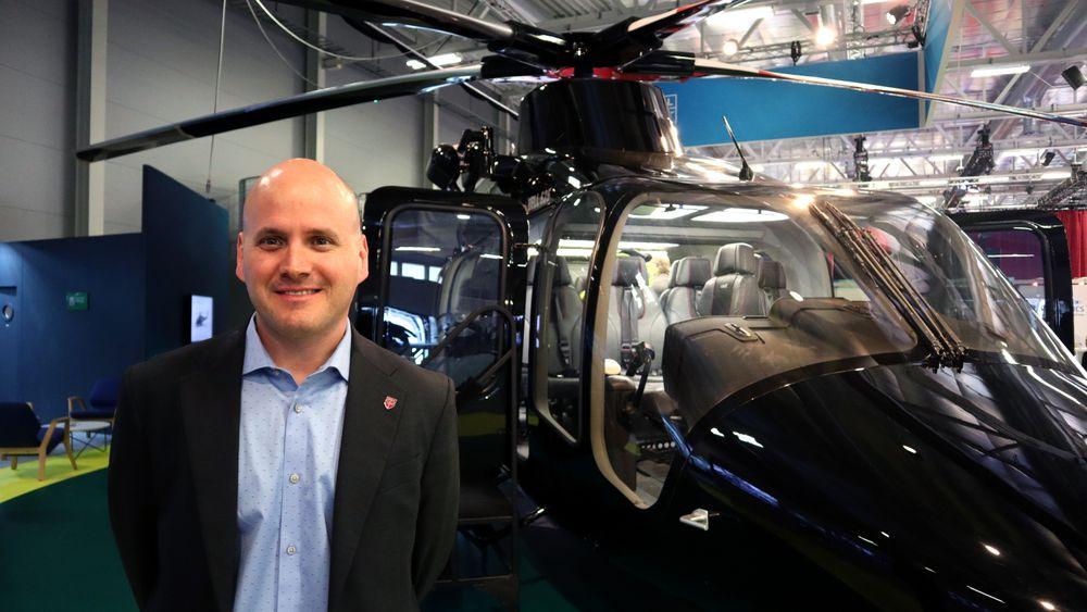 På den største standen på ONS står det som kan bli sokkelens nye helikopter parkert - Tu.no